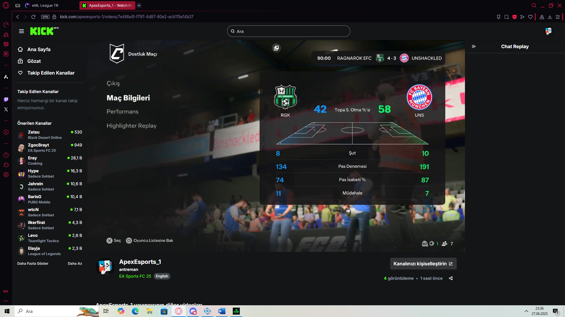 eML League TR